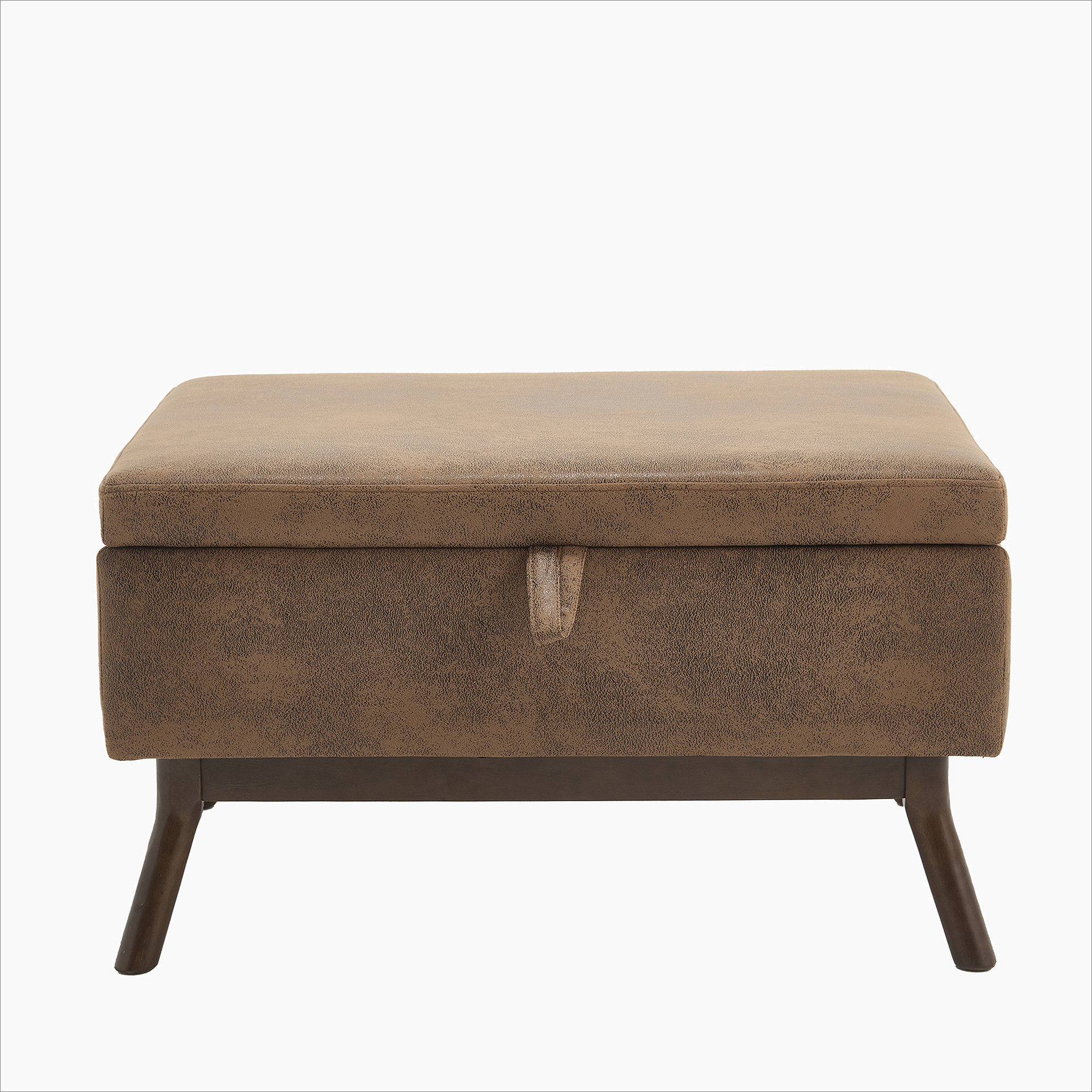 George Oliver Mid-century modern square coffee table storage bench ...