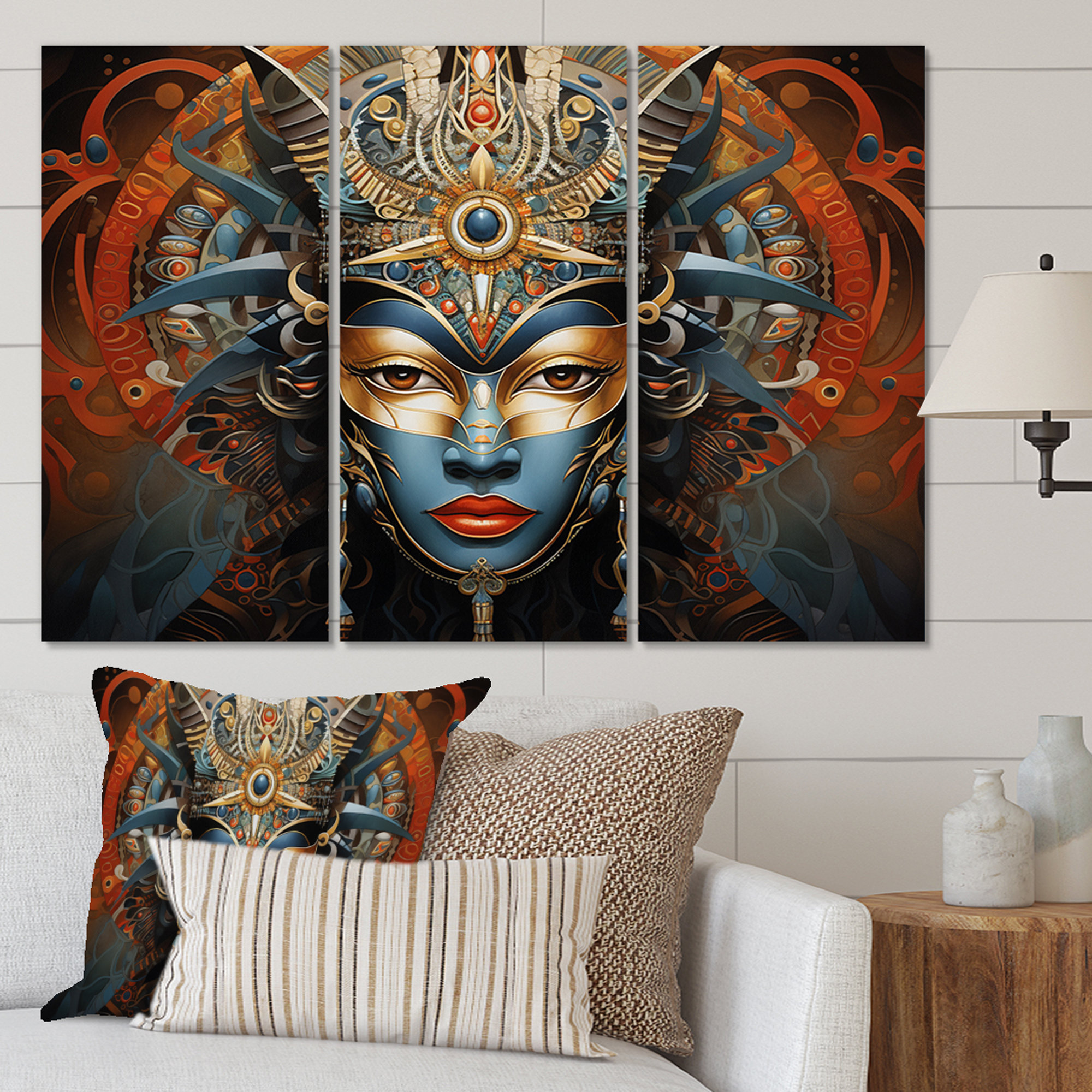 Bungalow Rose African Art Masked Splendour - African Wall Decor Set ...