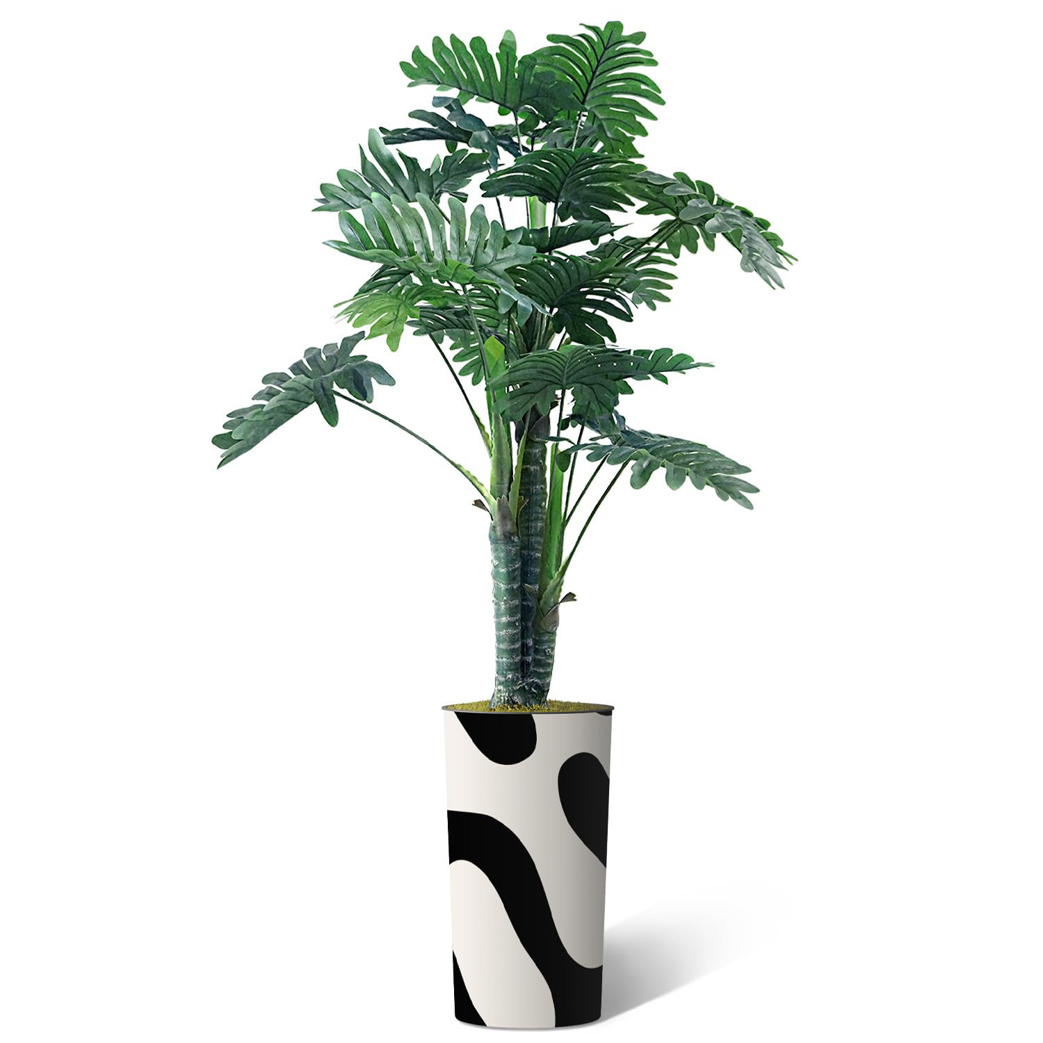 SIGNLEADER Artificial Floor Plants in Pot Fake Philodendron Tree Indoor ...
