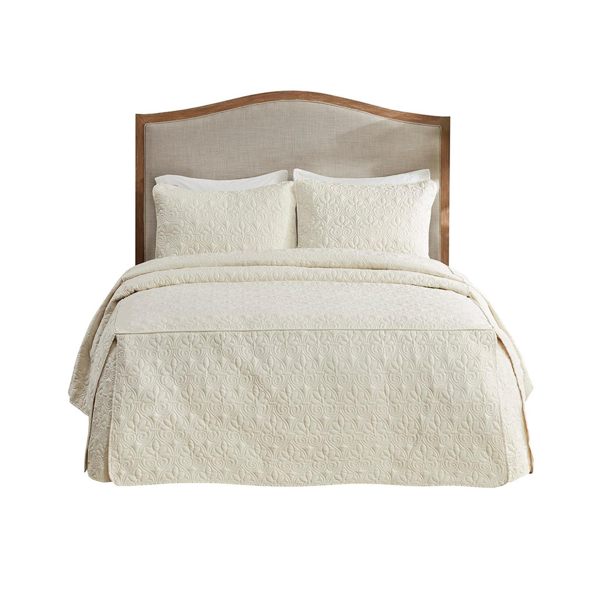 bayxinta Split Corner Pleated Quilted Bedspread Set of 3 | Wayfair