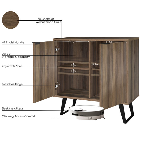 Millwood Pines Critchfield 31.5'' H 2 Door Accent Cabinet, Hallway ...