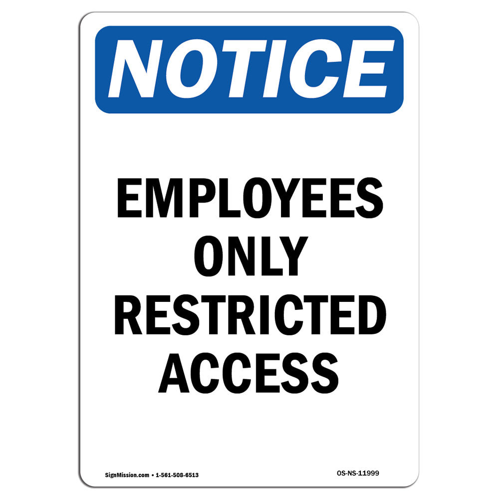 SignMission Employees Only Restricted Access Sign | Wayfair