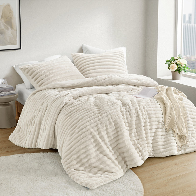 510 Design Avril Fluffy Ribbed Plush Comforter Set & Reviews | Wayfair