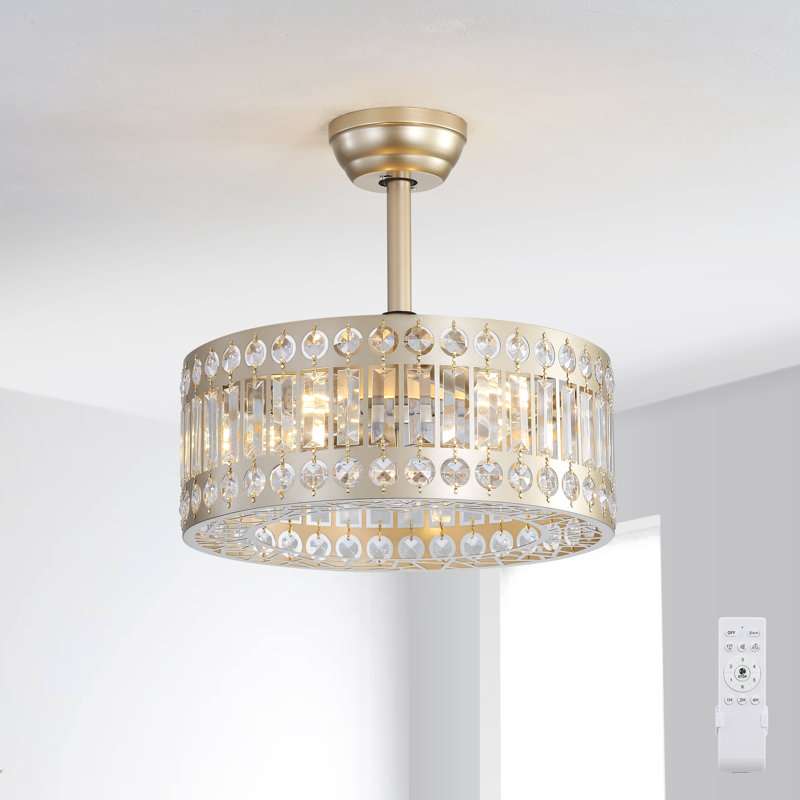 House of Hampton® Modern 18-inch Ceiling Fans Can Be Controlled ...