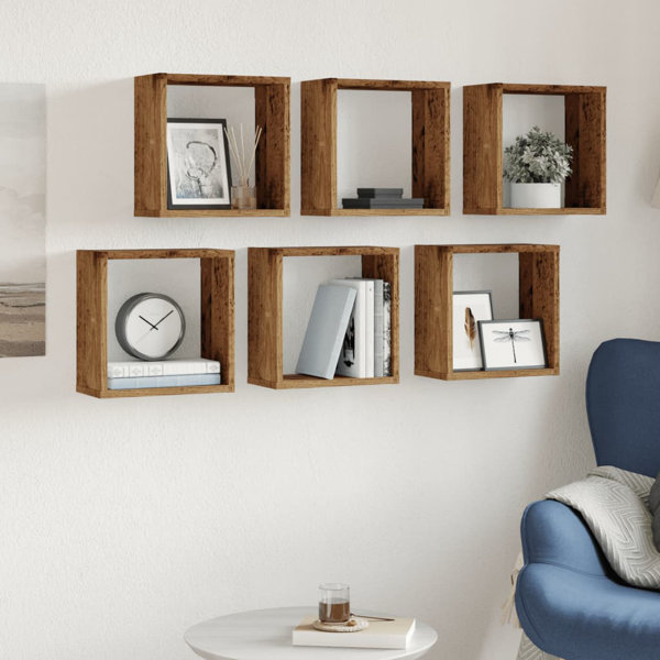 17 Stories Wall Cube Shelves 6 Pcs Engineered Wood | Wayfair.co.uk