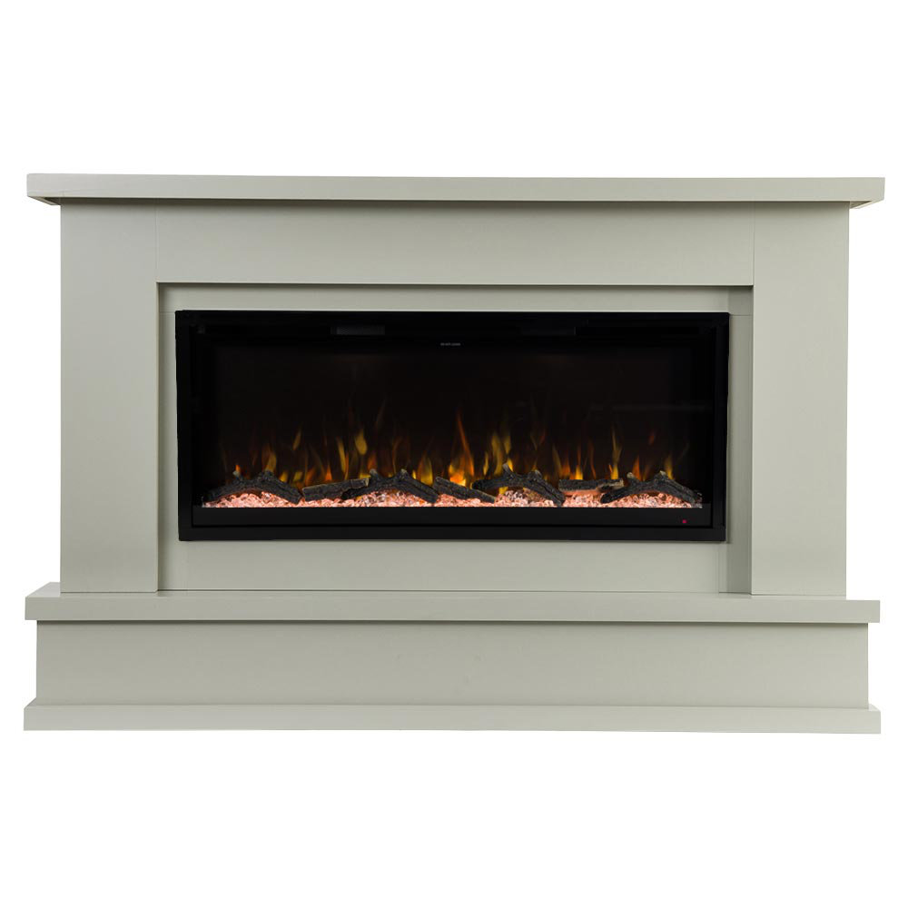 Modern Ember Patton 64" Mantel Package with 42" Electric Fireplace ...
