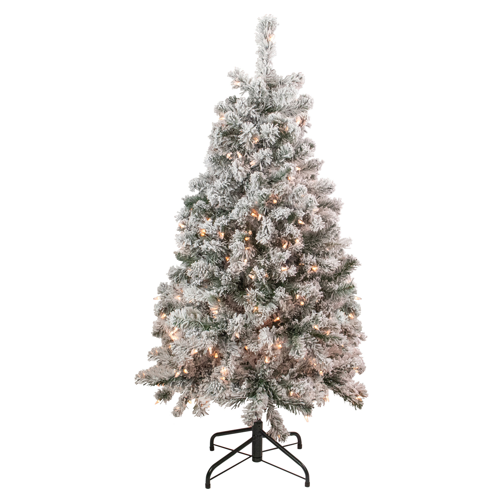 Northlight Seasonal 2' Pre-Lit Flocked Madison Pine Artificial ...