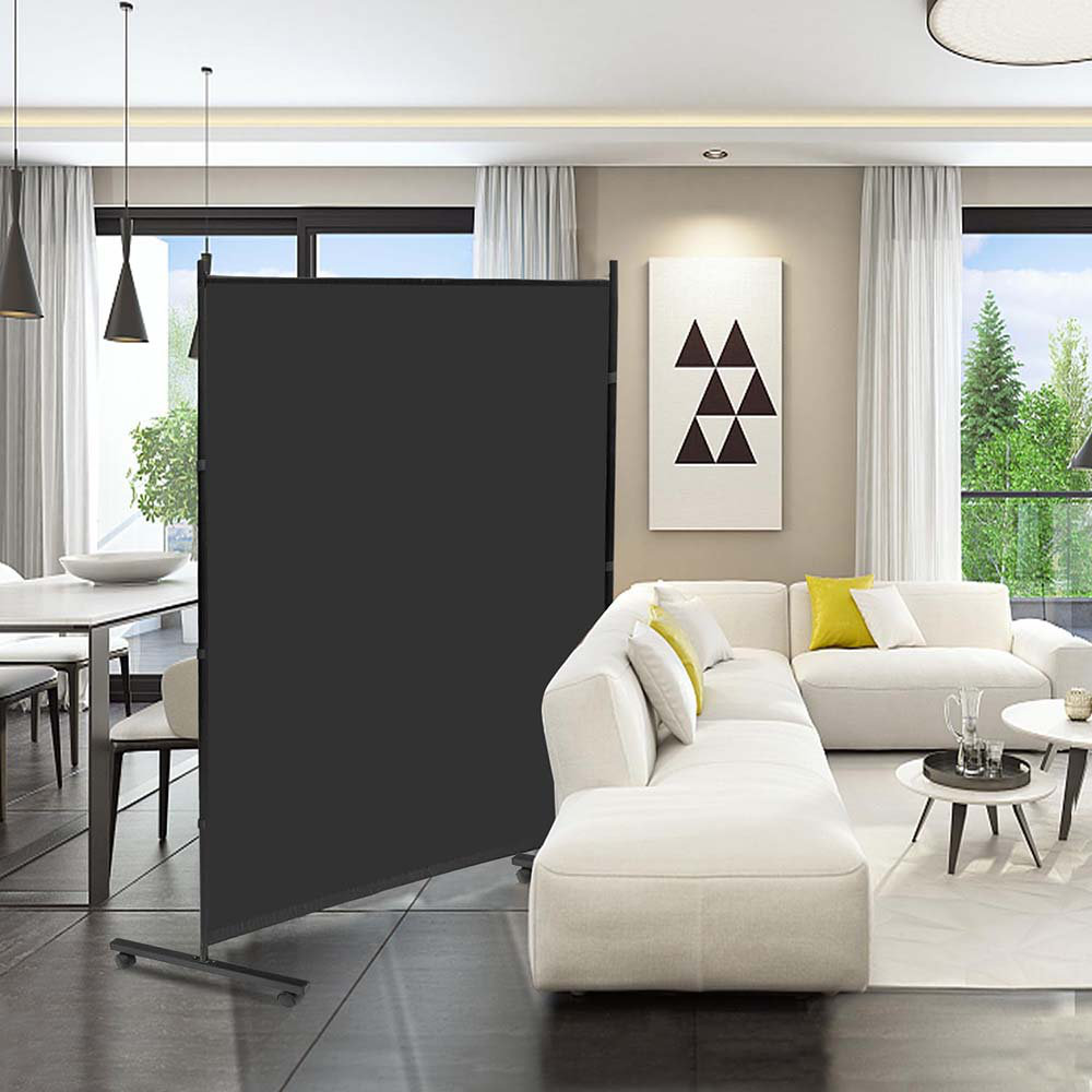 DANTUL Single Panel Room Divider On Wheels, 71”W X 75”H Rolling Privacy ...