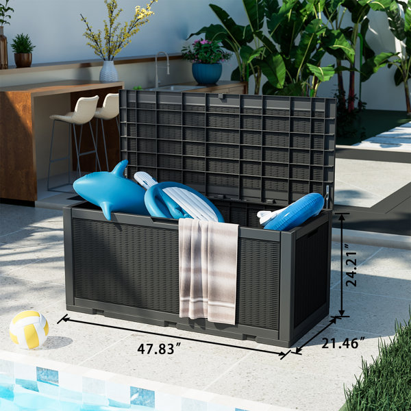 Furmax Outdoor Water Resistant Deck Box Storage For Outdoor Pillows ...