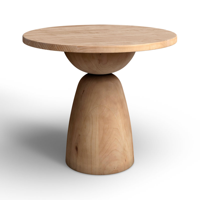 AllModern Saria Round Solid Wood Dining Table & Reviews | Wayfair