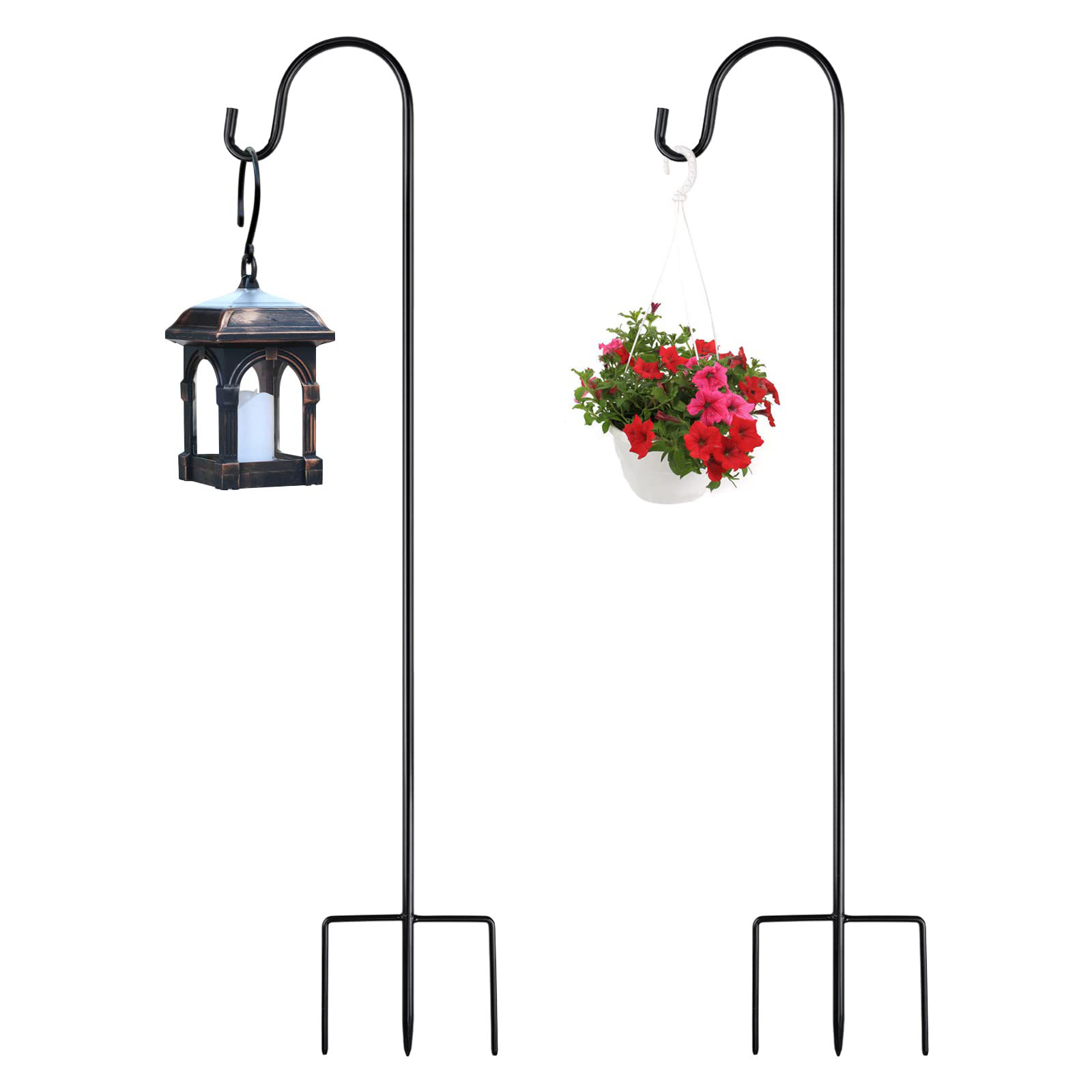 Arlmont & Co. 2 Pack Shepherd Hooks, Outdoor 35 Inch 1/2 Inch Thick ...