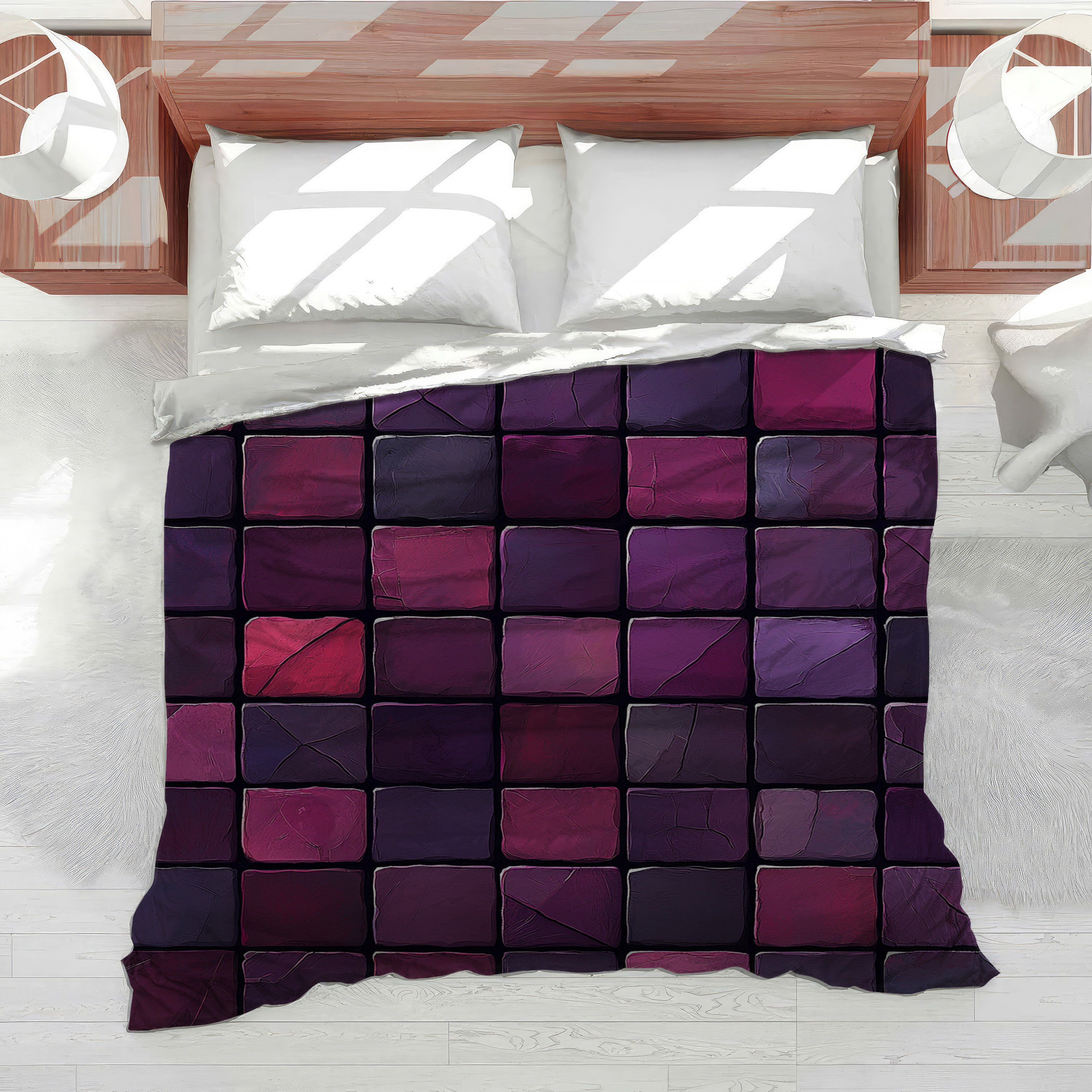 VisionDecor Tiles Bedding Mosaic Comforter Art Deco | Wayfair