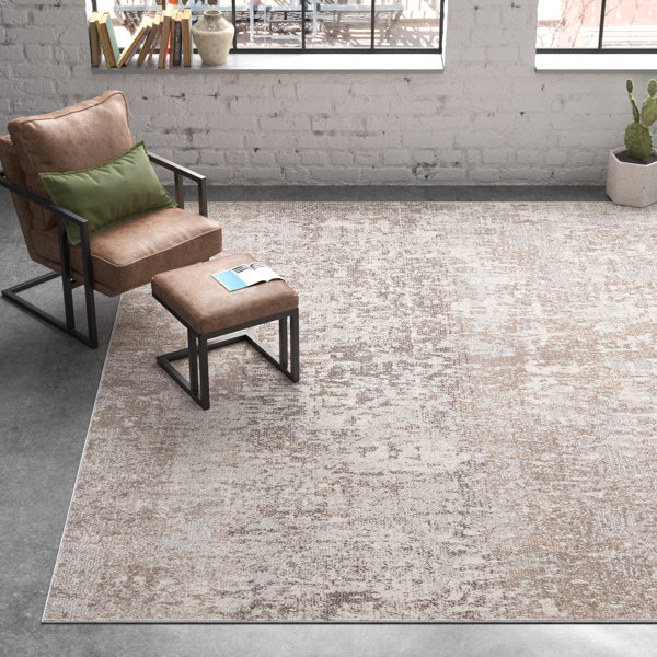 Steelside™ Stratton Light Gray/Beige Area Rug & Reviews | Wayfair