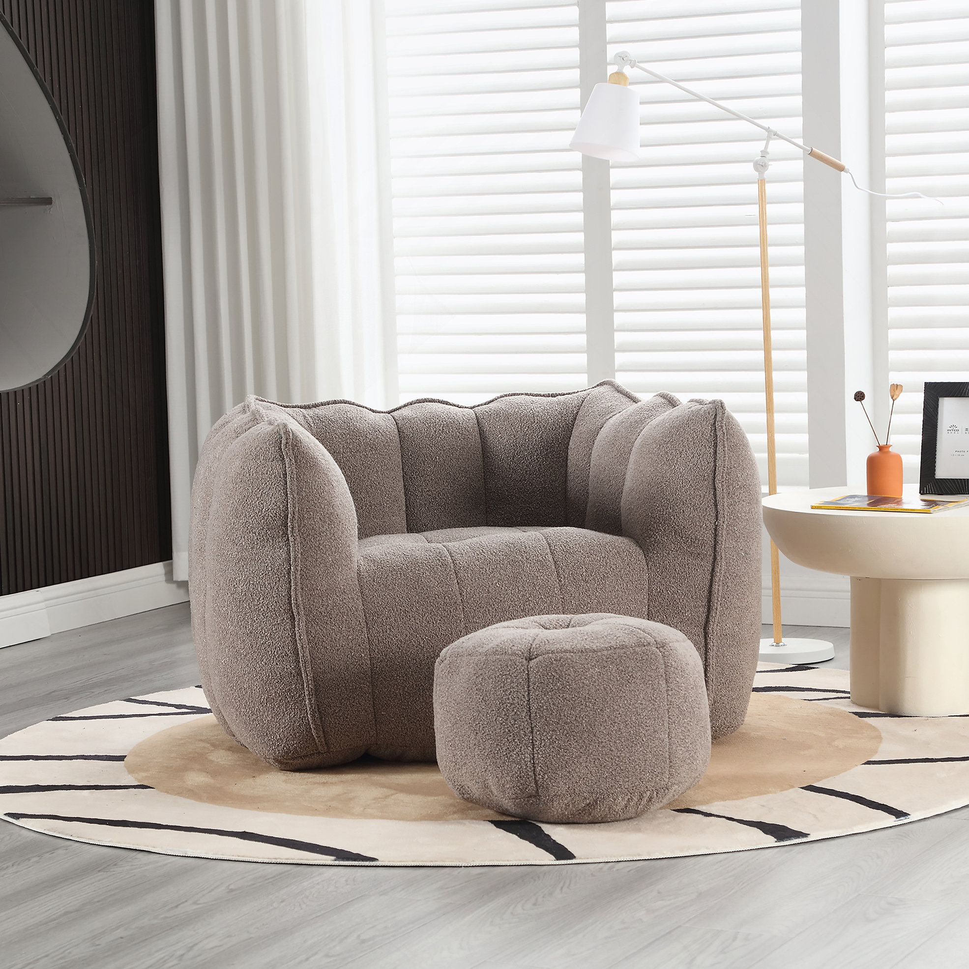 Latitude Run® Soft Bean Bag Chair with High Resilient Foam(Chips)for ...