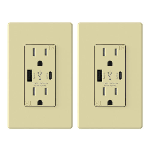 ELEGRP 15 Amps Tamper Resistant Duplex Outlet with USB Port & Reviews ...