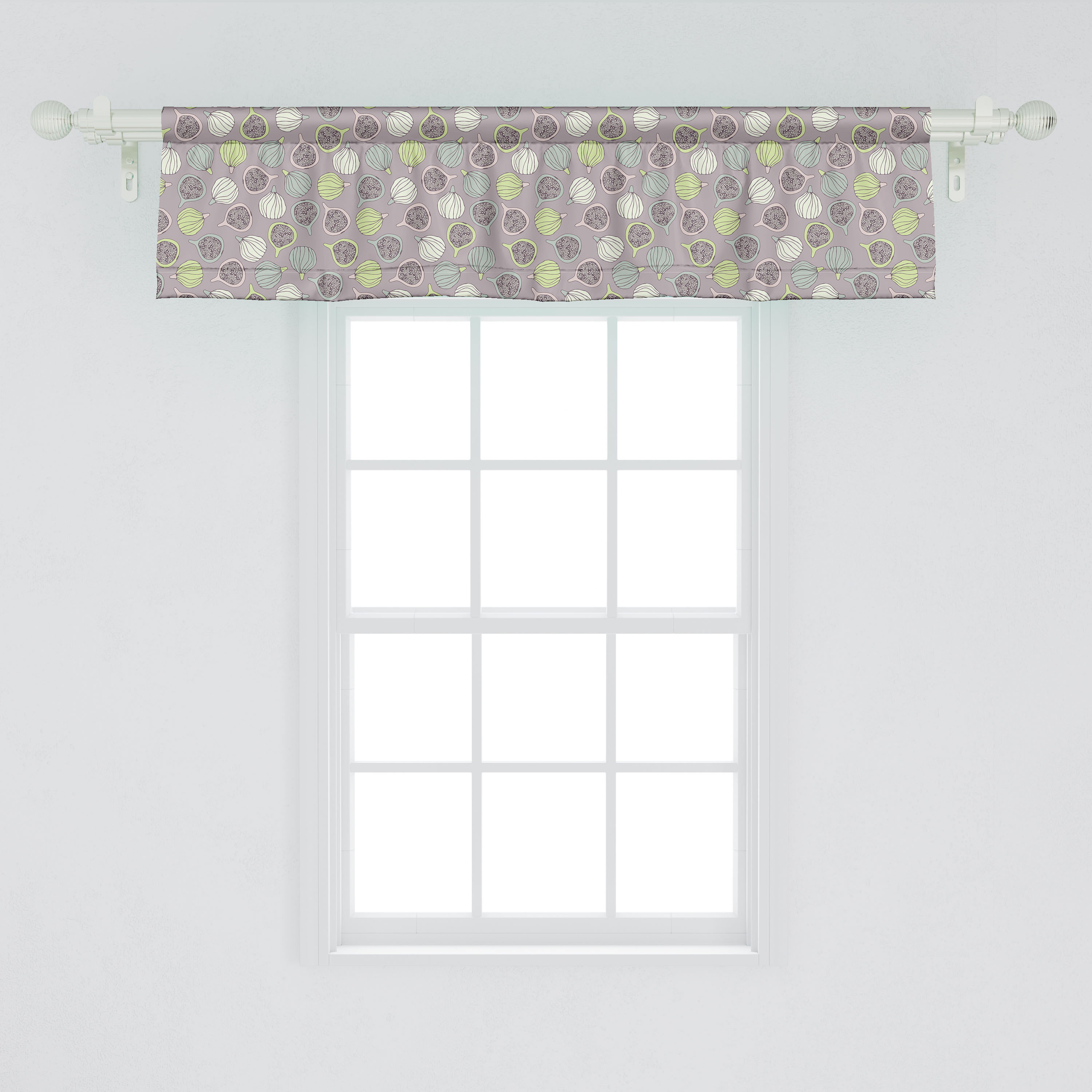 Ambesonne Fruit Valance Pack of 2 Pastel Sliced Figs Multicolor | Wayfair