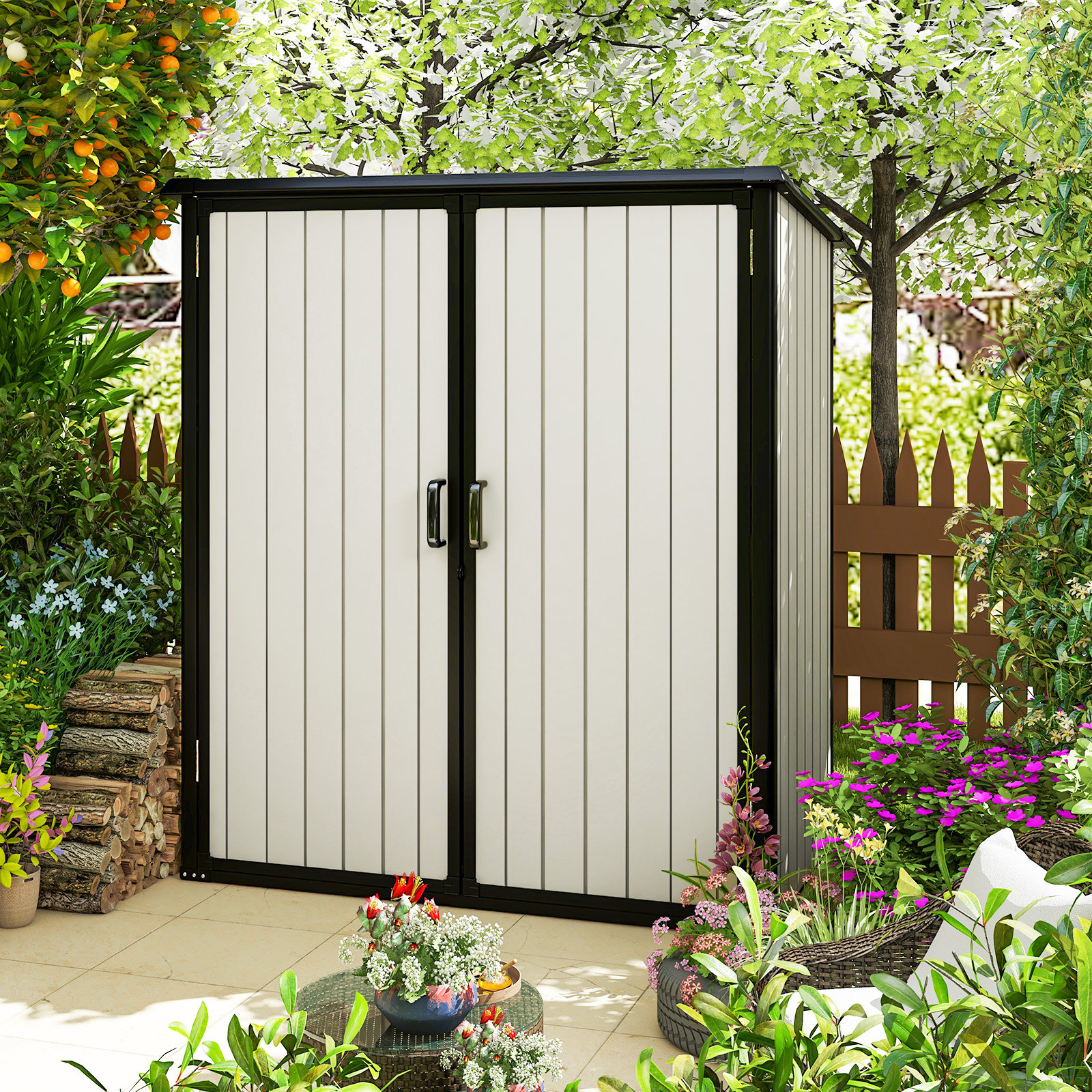 JolyDale 5 ft. W x 3 ft. D Horizontal Storage Shed & Reviews | Wayfair