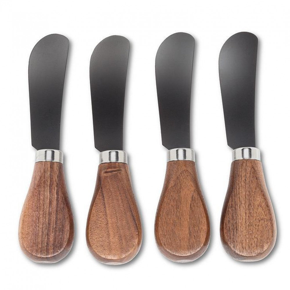 Lark Manor™ Pokorny Set Of 4 Walnut Wood Handled Pate Spreader | Wayfair
