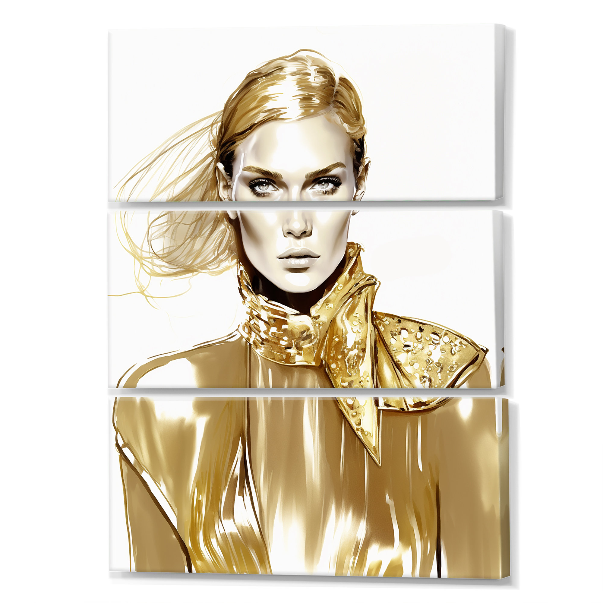 Mercer41 Catwalk Model Couture In Tones Of Gold V - Fashion Woman ...