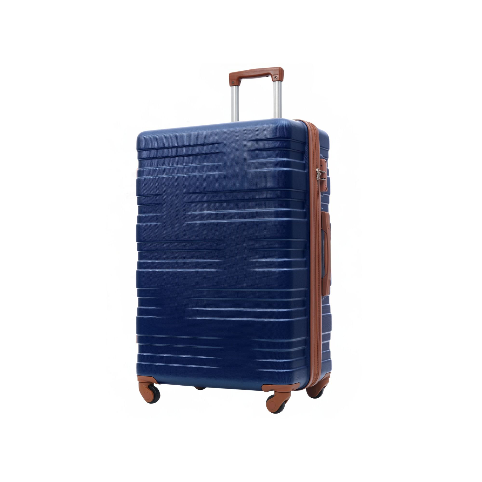MANMAOHE Valise extensible bleue en ABS avec serrure TSA, bagage à main ...