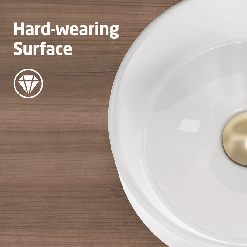 KES Bathroom Sink Small Vessel Sink RV Bathroom Sink 12'' White Ceramic ...