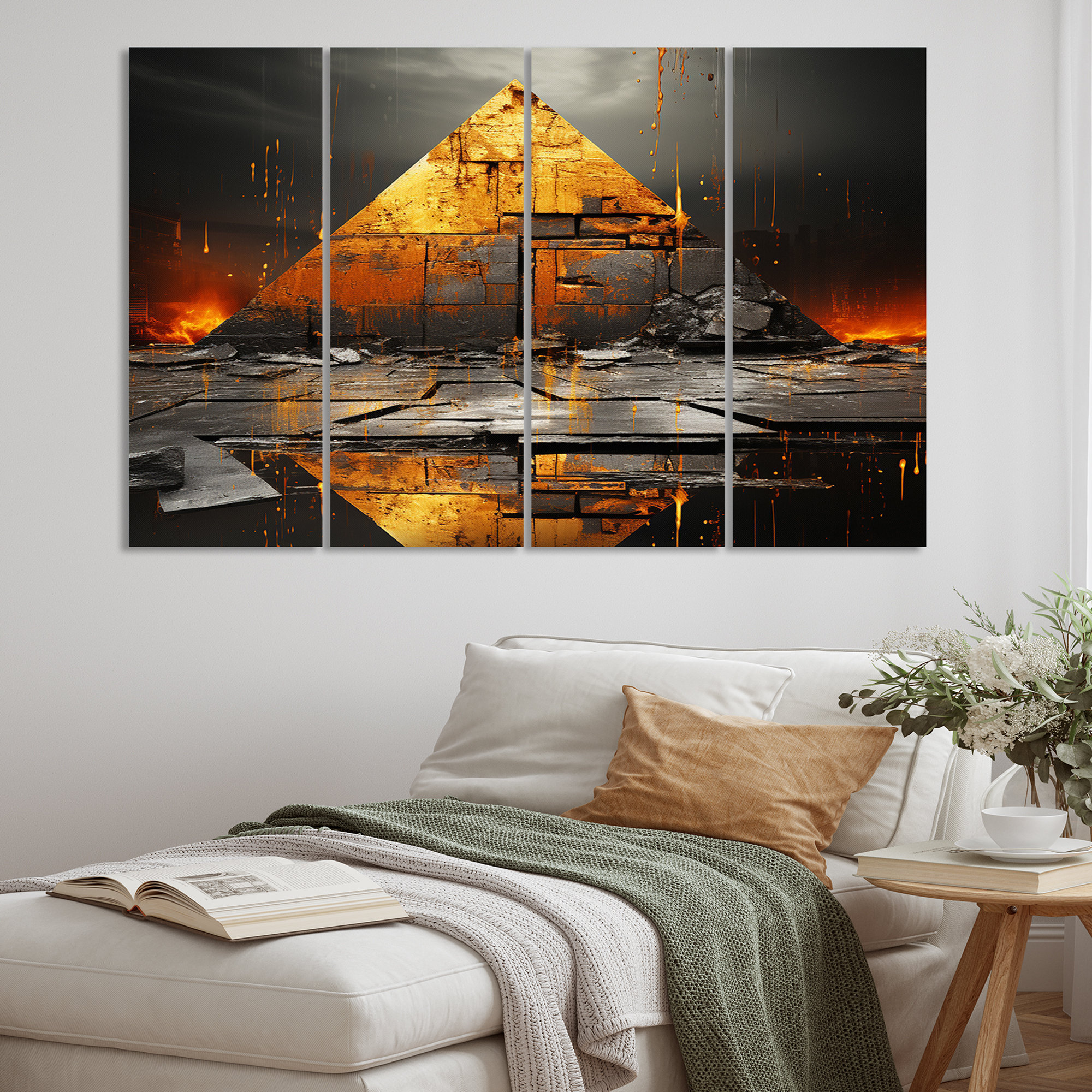 Millwood Pines Pyramid Of The Enigma I - Modern Geometric Wall Art ...