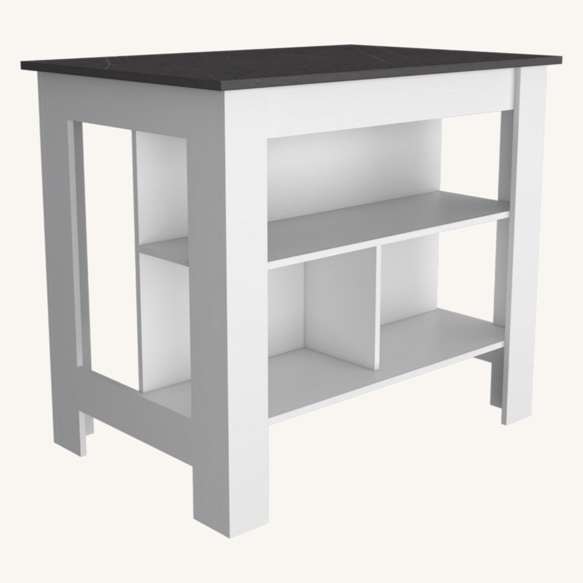 Latitude Run® Kitchen Island, Kitchen Table 35" H, Four Legs, Three ...