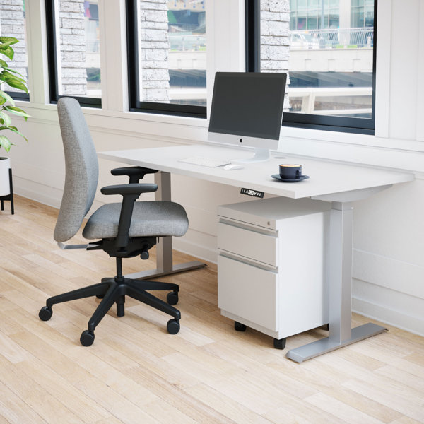 Scale 1:1 REVOH Adjustable Height Desk with Storage - Wayfair Canada