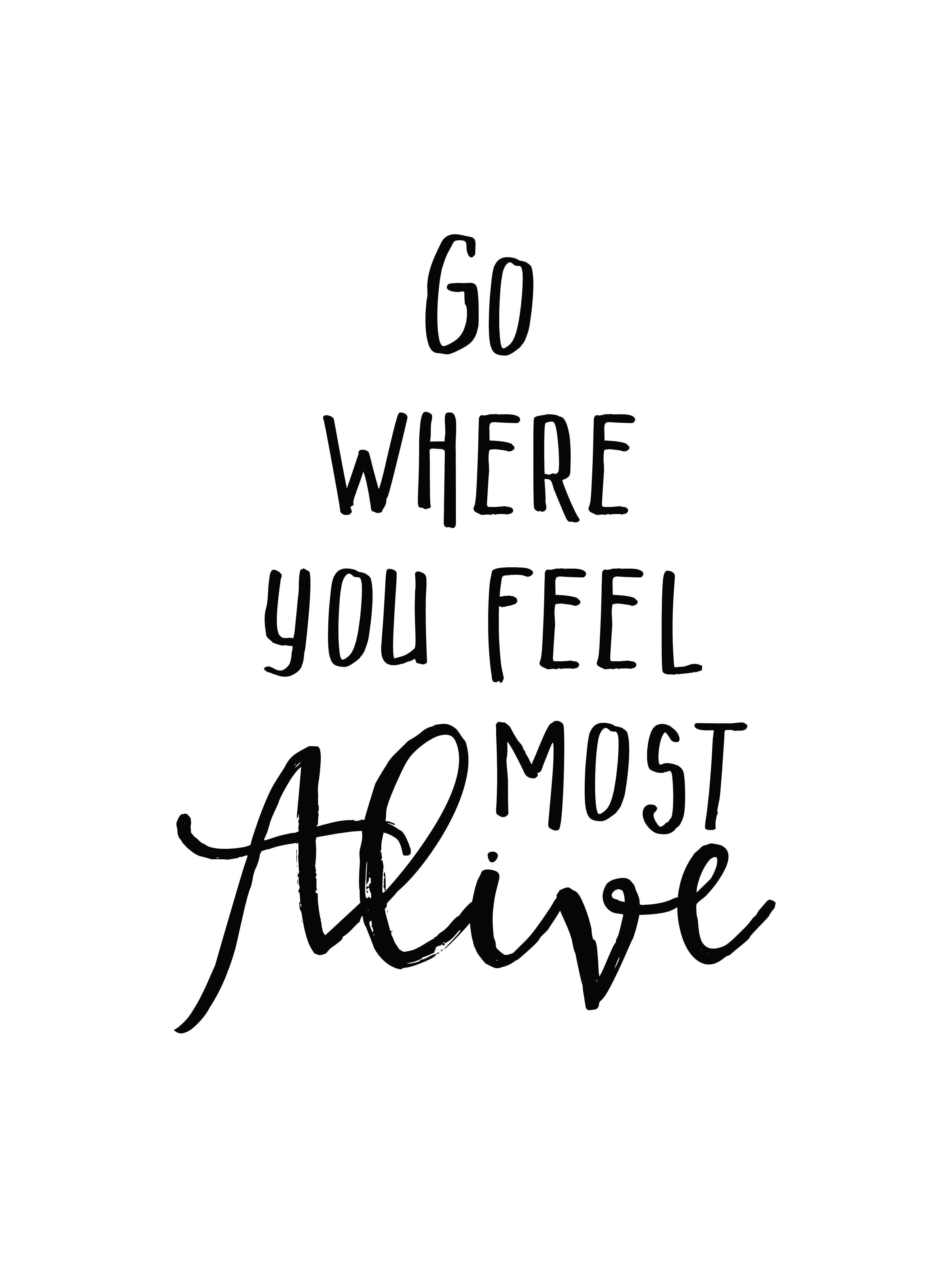 Trinx Go Where You Feel Stuff - Wrapped Canvas Print | Wayfair