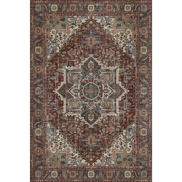 Bungalow Rose Bohemian Vintage Area Rug Washable Non Slip Moroccan ...