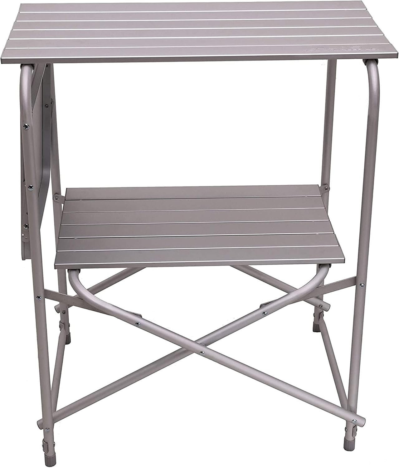 Co-t Portable Aluminum Utility Table With Foldable Work Surfaces And ...