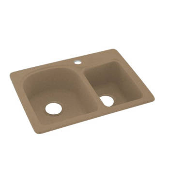 Swan 33'' L Drop-In Double Bowl Swanstone Kitchen Sink & Reviews | Wayfair