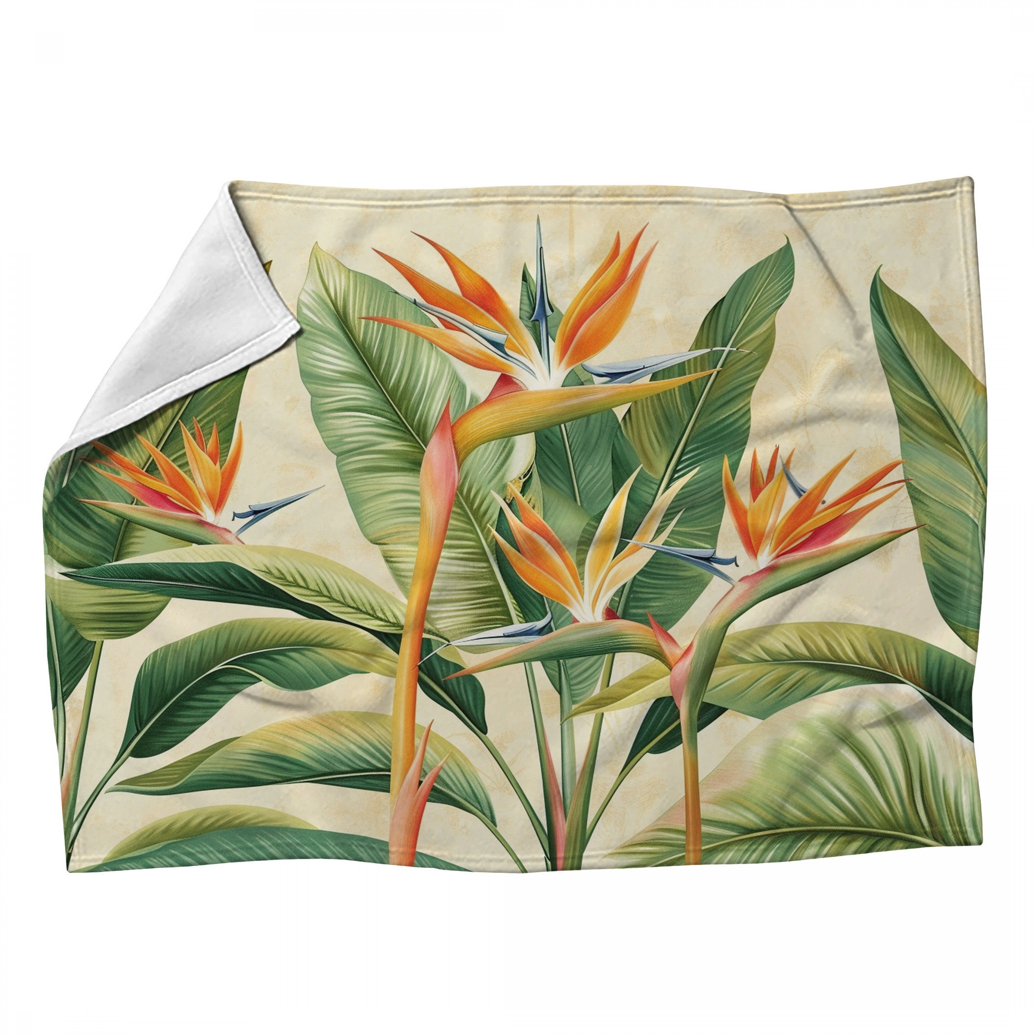 VisionDecor Bird Of Paradise Fleece Throw Blanket - Floral Throws for ...