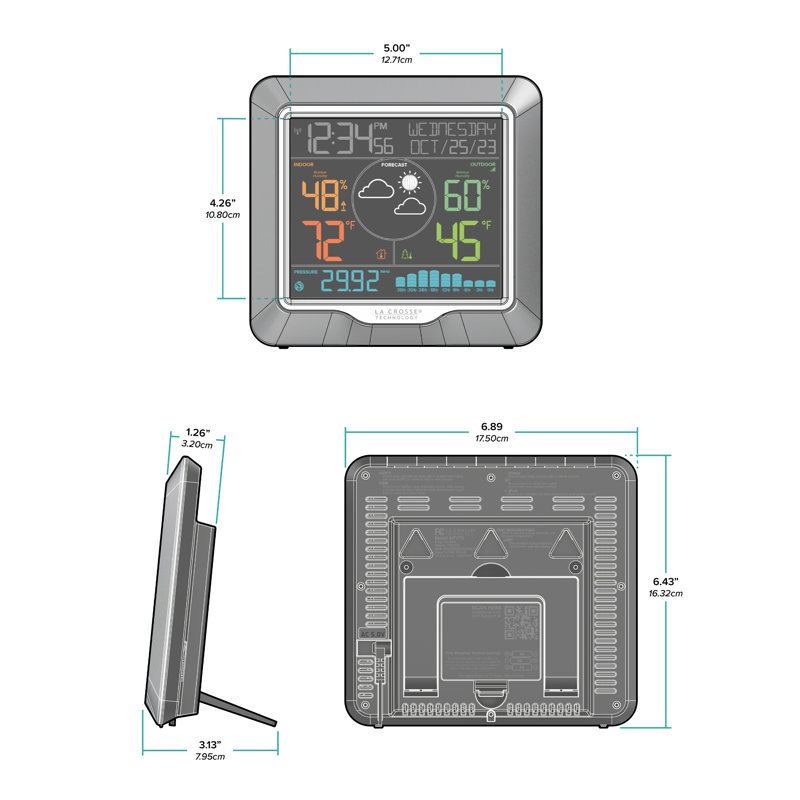 La Crosse Technology Wireless Color Weather Station with 36-Hr ...
