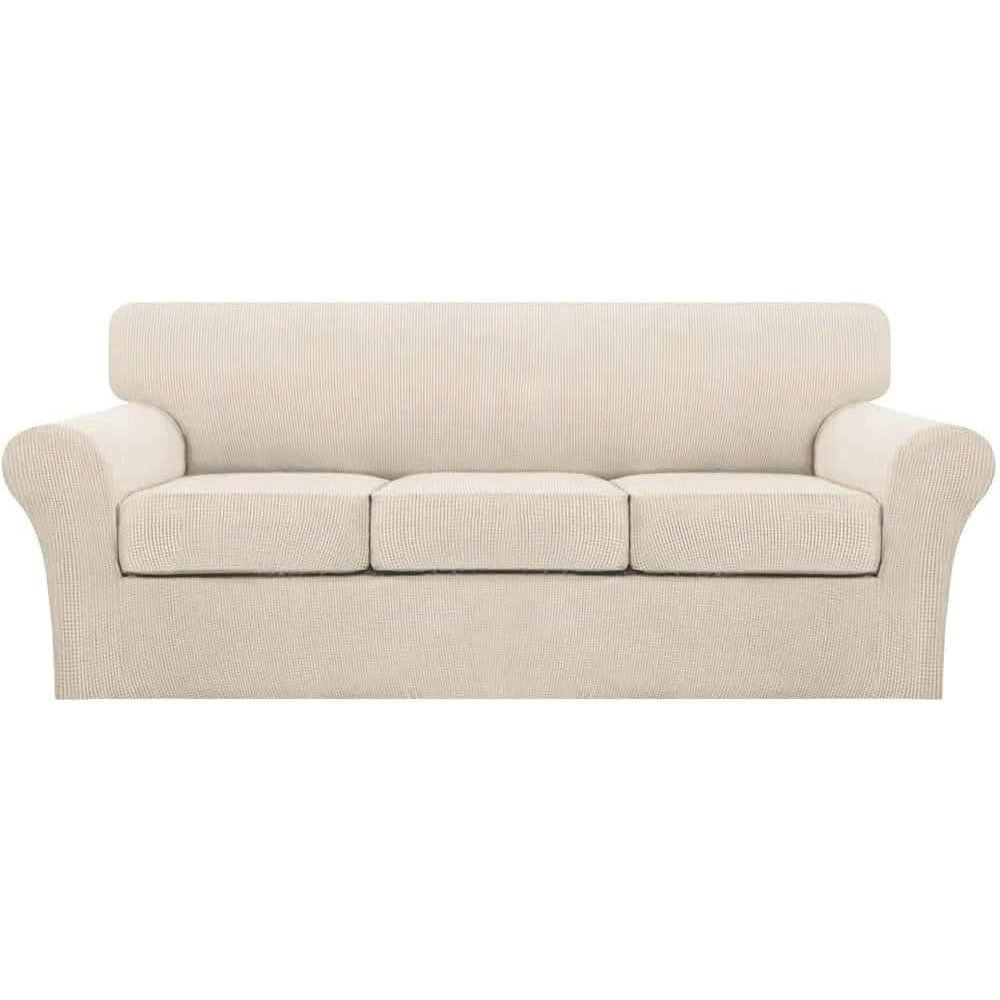 Latitude Run® 4-Piece Sofa Covers For 3-Cushion Couch - Soft Washable ...