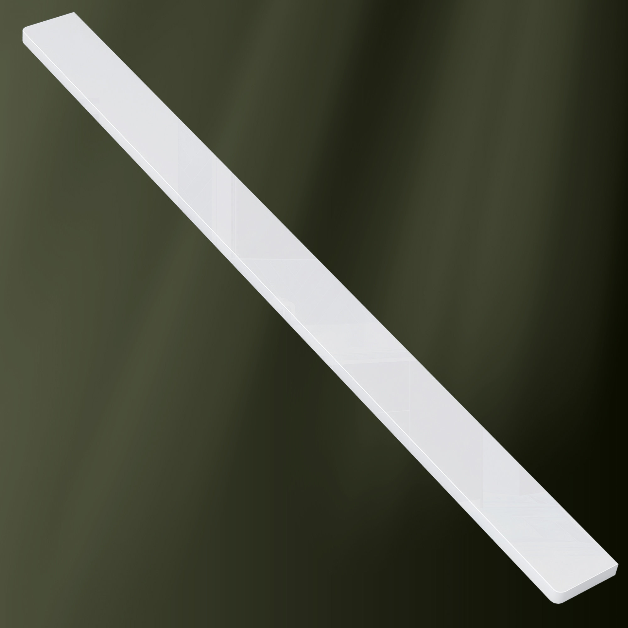 GETPRO 42'' W X 3.5'' D White Polished Backsplash Solid Surface ...