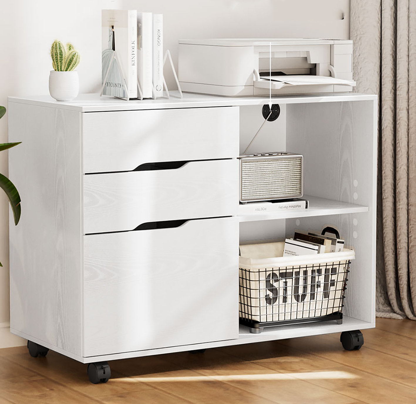 Ebern Designs Benefiel 31'' Wide 3 -Drawer Mobile File Cabinet | Wayfair