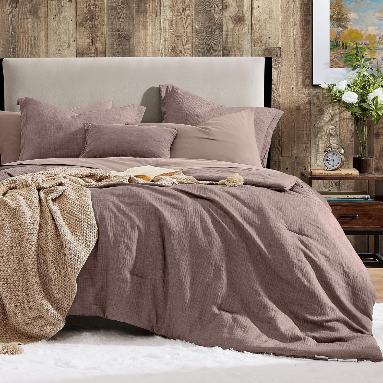 Tromay 7 Pieces Soft Solid Bedding Set for All Season | Wayfair