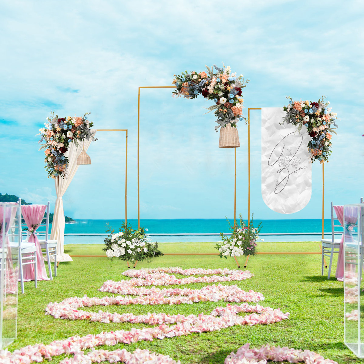 YXSUN 3Pieces Steel Backdrops & Signs For Wedding And Many Occasions ...