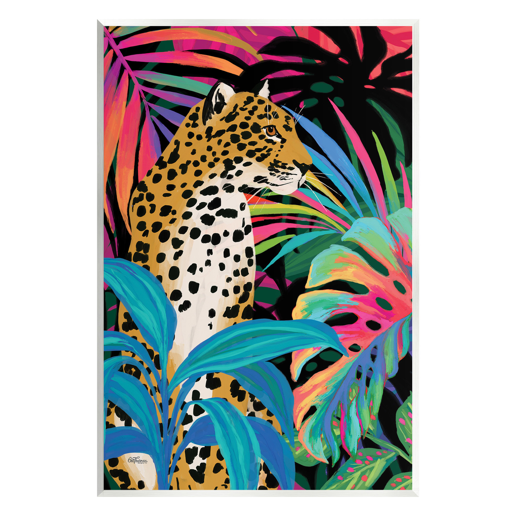 Bay Isle Home™ Abstract Leopard & Leaves Wall Plaque Art by Cat Thurman ...