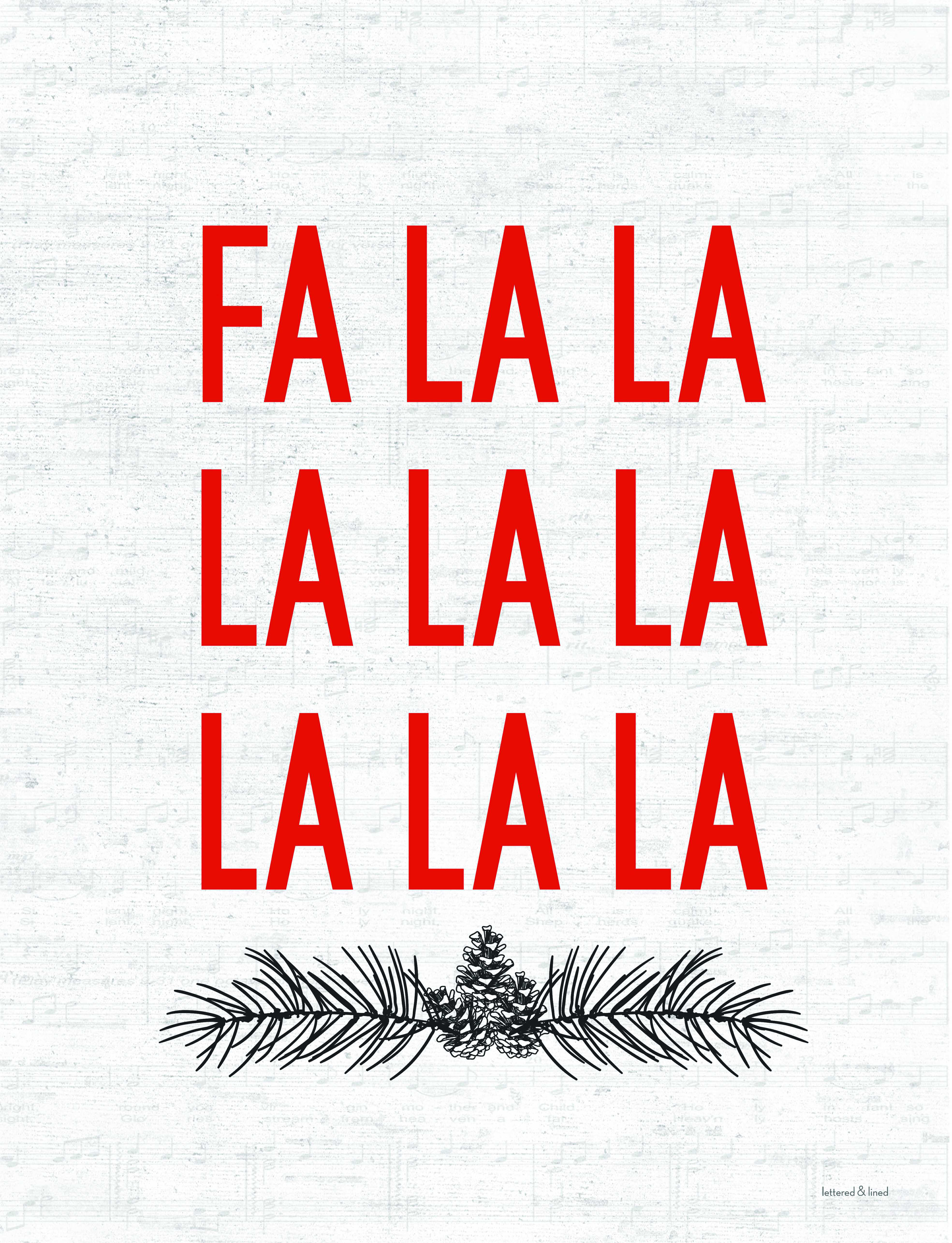Trinx Fa La La - Wrapped Canvas Textual Art | Wayfair