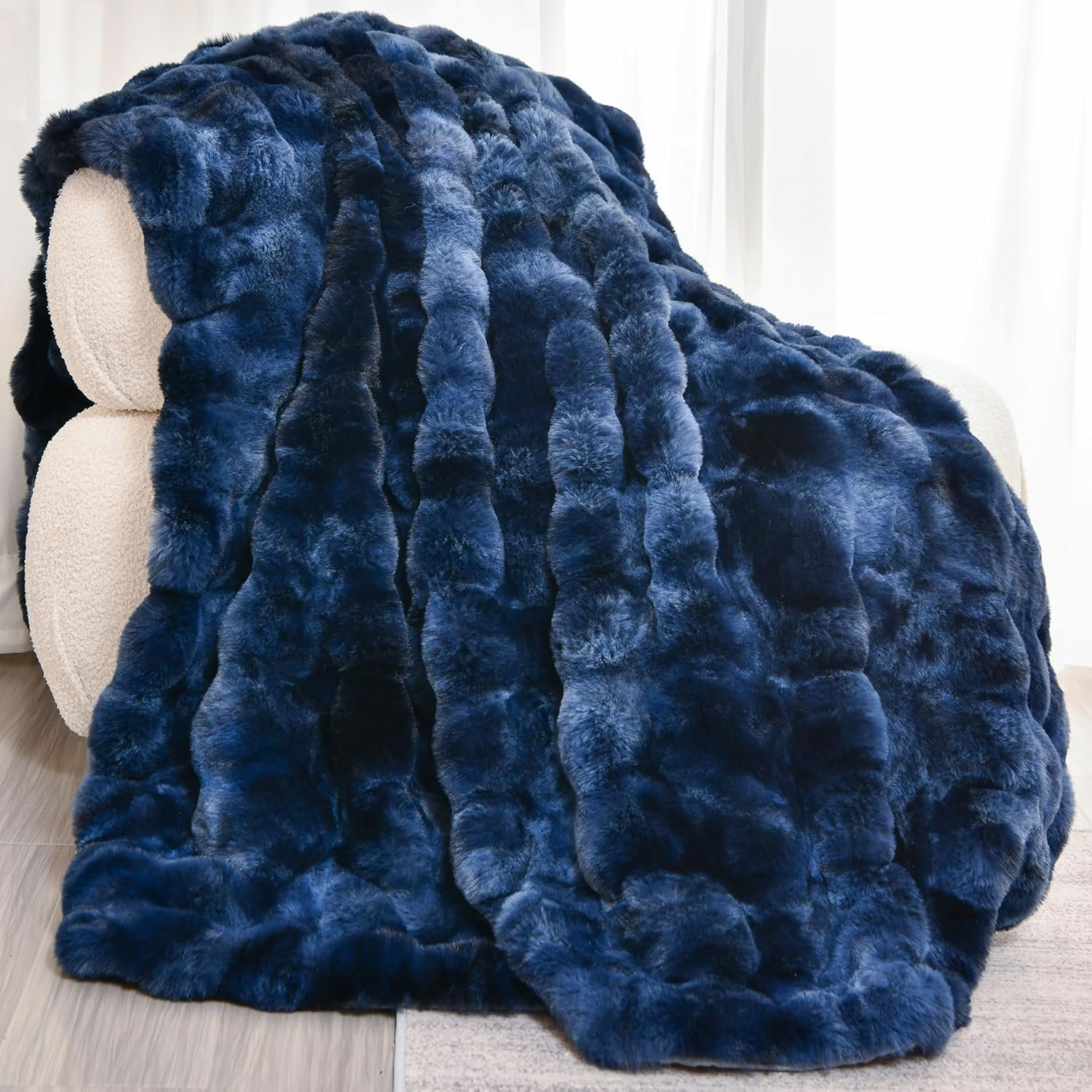 BELLEBED Throw Blanket for Couch,Faux Fur,Fluffy Cozy Soft Plush Luxury ...