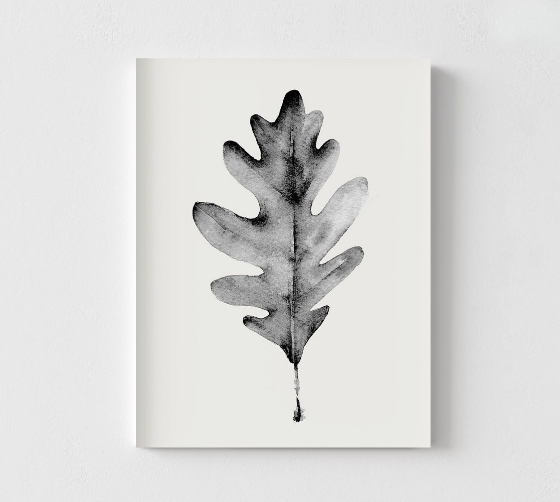 WeFrameArt Smoky Oak Leaf I By Emma Caroline, Framed Oak Poster Print ...