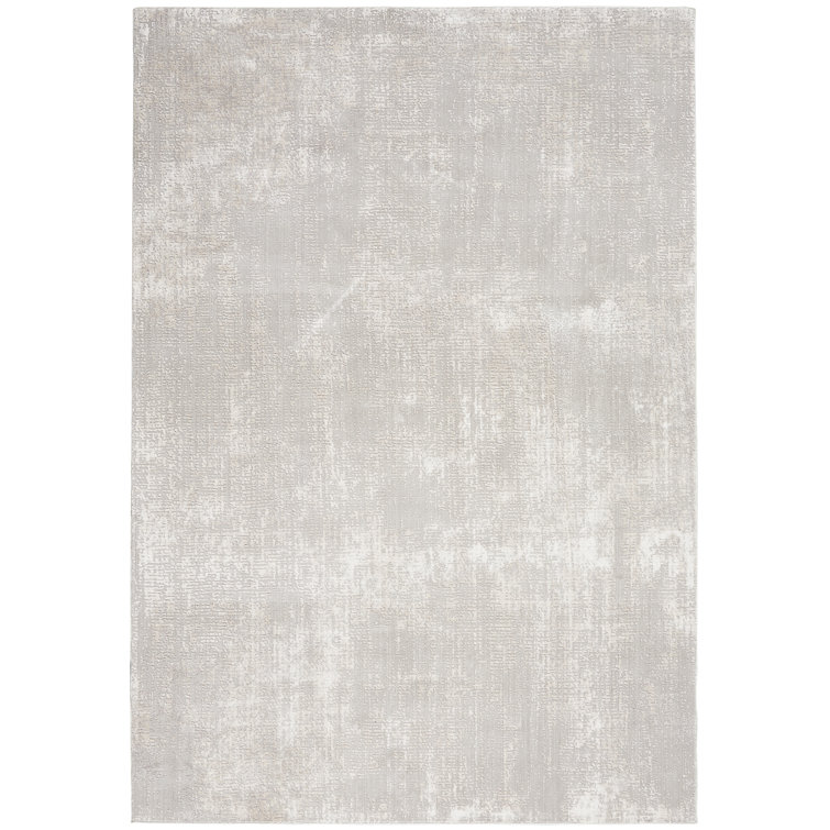 Gracie Oaks Lilianna Abstract Ivory/Gray Area Rug & Reviews | Wayfair