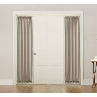 Charlton Home® Lebron Voile Sheer Rod Pocket Door Sidelight Curtain ...