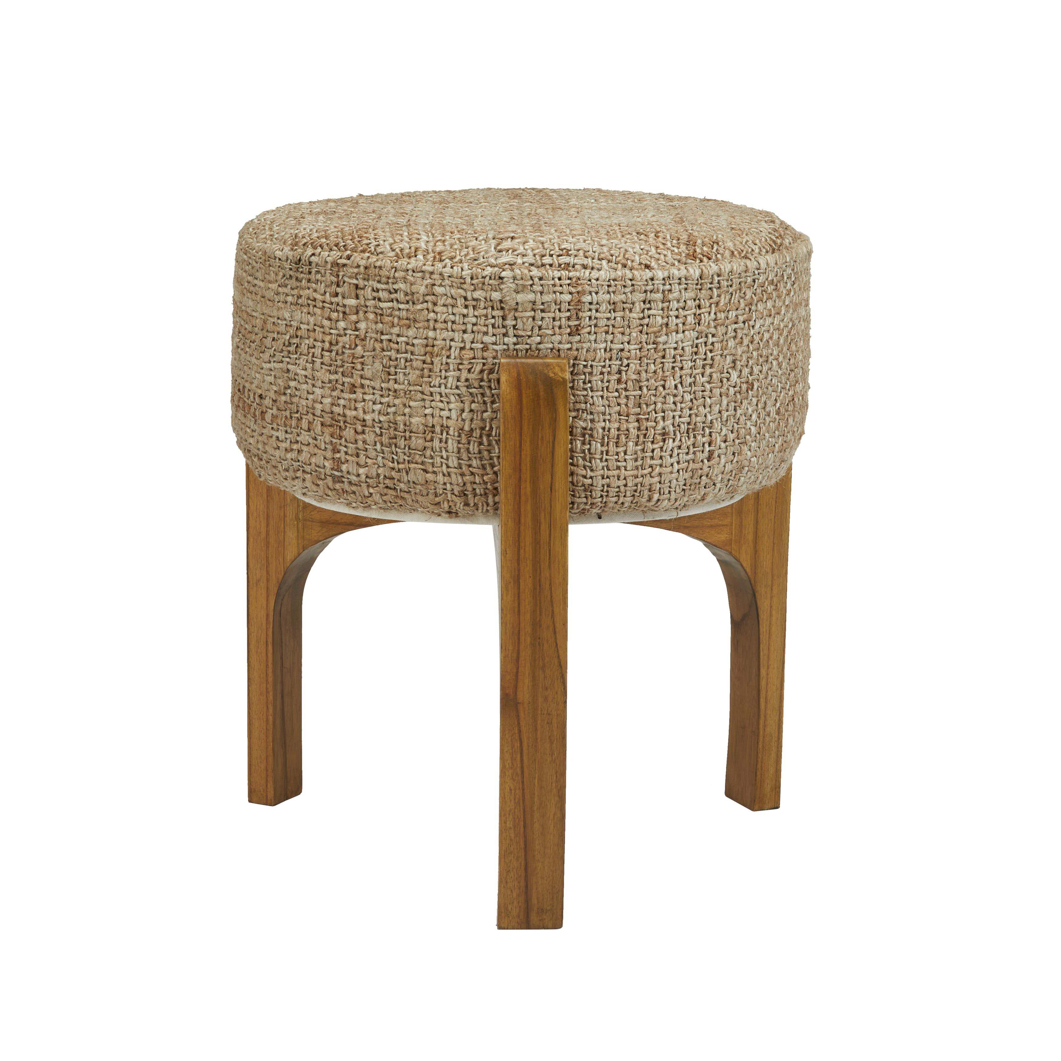 Bayou Breeze Boho Jute Stool With Oak Wood Legs & Reviews - Wayfair Canada