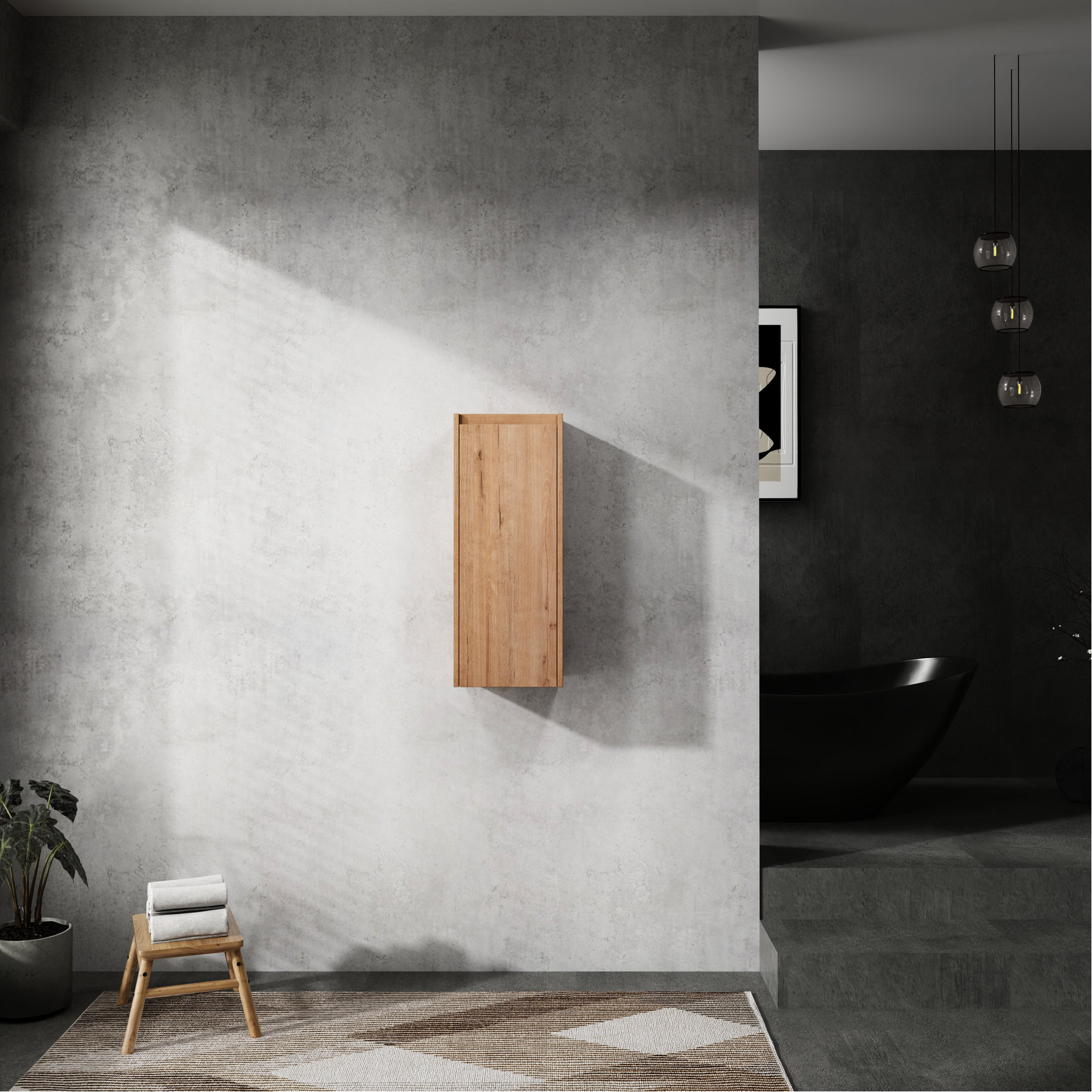 Latitude Run® Modern 12" Bathroom Side Cabinet, Wall Mounted, Serene ...