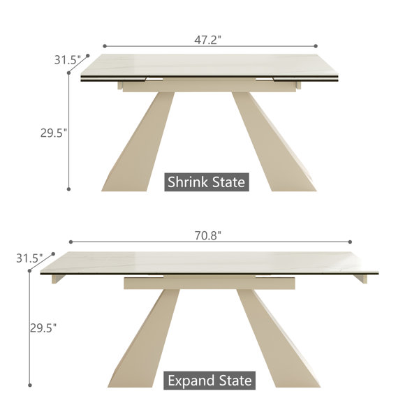 Latitude Run® Clauderson Modern Stylish Rectangular Expandable Stone ...