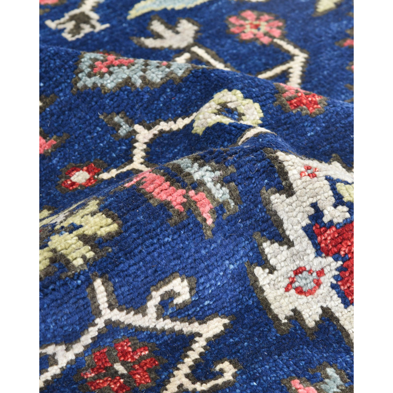 Bungalow Rose Lynton Handmade Hand-Knotted Red/Blue/Beige Rug & Reviews ...