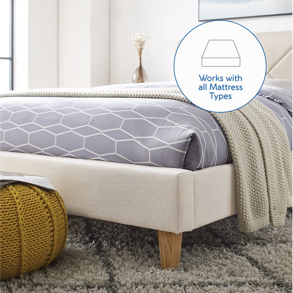 Classic Brands Lakeside Upholstered Low Profile Platform Bed & Reviews ...